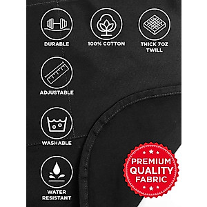 ApronMen, The Grill Ninja BBQ Grilling Funny Aprons For Men With Adjustable Straps One Size Fits All Cooking Aprons With Pockets - Professionally Printed Gifts For Dad