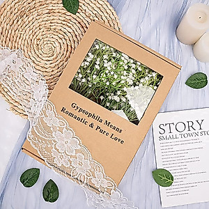 N&T NIETING Babys Breath Artificial Flowers,10Pcs Fake White Baby Breath Flowers Artificial Bulk, Real Touch Faux Babies Breath Gypsophila for Wedding Floral Bouquets Party Decor