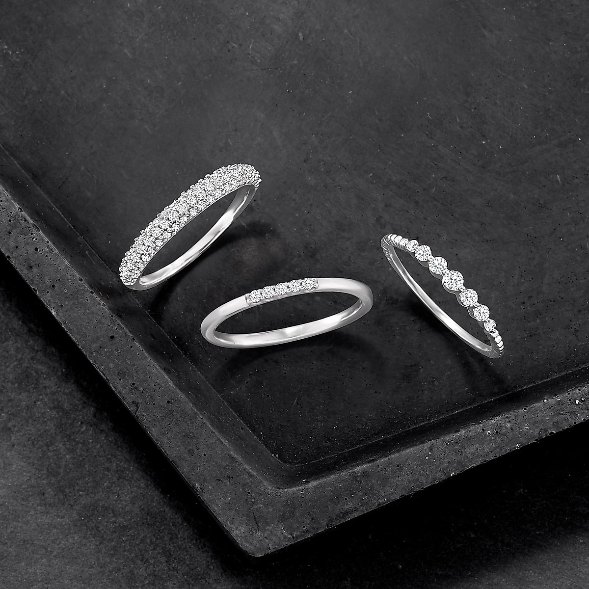 RS Pure by Ross-Simons Diamond-Accented Ring in Sterling Silver. Size 7