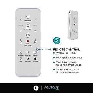 Aqueous In-Wall Smart Toilet Combo Set – Complete System with Toilet Bowl, Bidet Toilet Seat, Tank, Carrier for 2x4 Studs, Chrome Push Buttons, Round and Elongated Compatibility