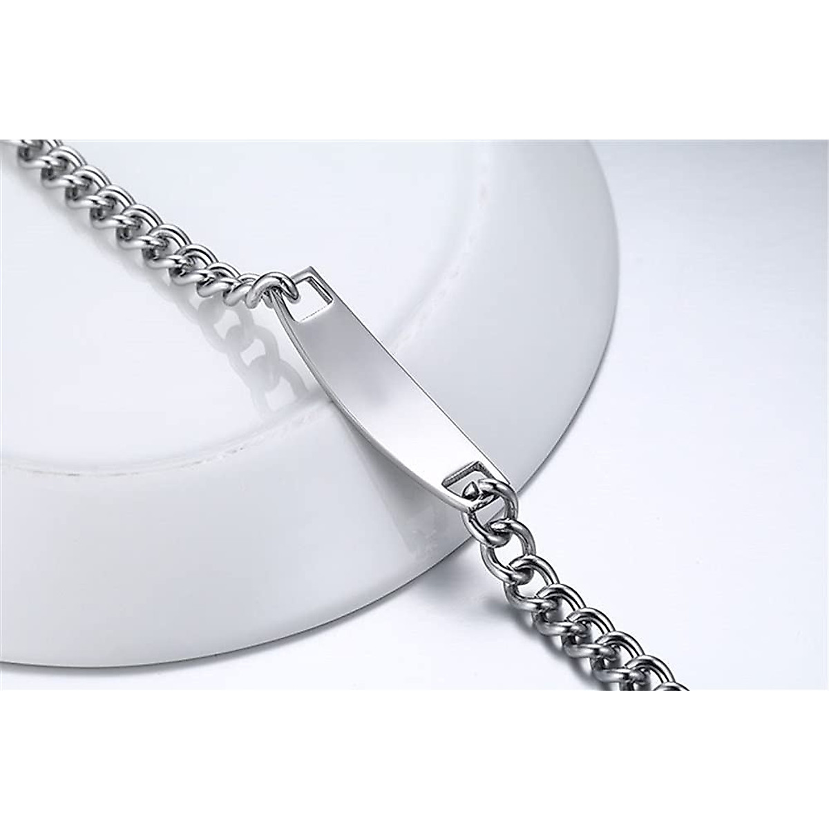 ZKXXJ Medical Bracelets for Men Women Addisons Stainless Steel Adjustable Link Chain ID Identification Cuff Bracelet Health Medic Alert Awareness Jewelry for Adults Teens