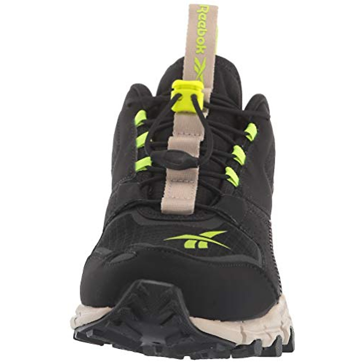 Reebok Women's DMXPERT Sneaker, Black/modern beige/neon Lime 9.5 M US
