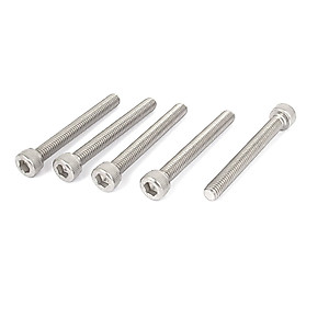 uxcell® M6x50mm 304 Stainless Steel Hex Key Bolt Socket Head Cap Screws 5pcs
