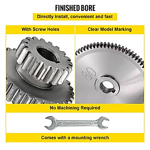 Mophorn 17pcs/Set CJ0618 Lathe Mini Lathe Gears Metal Cutting Machine Gears Lathe Gears Metal Exchange Gear (17pcs/Set)