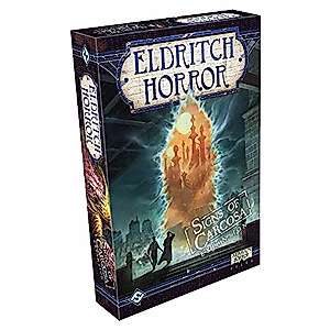 Eldritch Horror Signs of Carcosa Board Game EXPANSION | Mystery Game | Cooperative Board Game for Adults and Family | Ages 14+ | 1-8 Players | Avg. Playtime 2-4 Hours | Made by Fantasy Flight Games