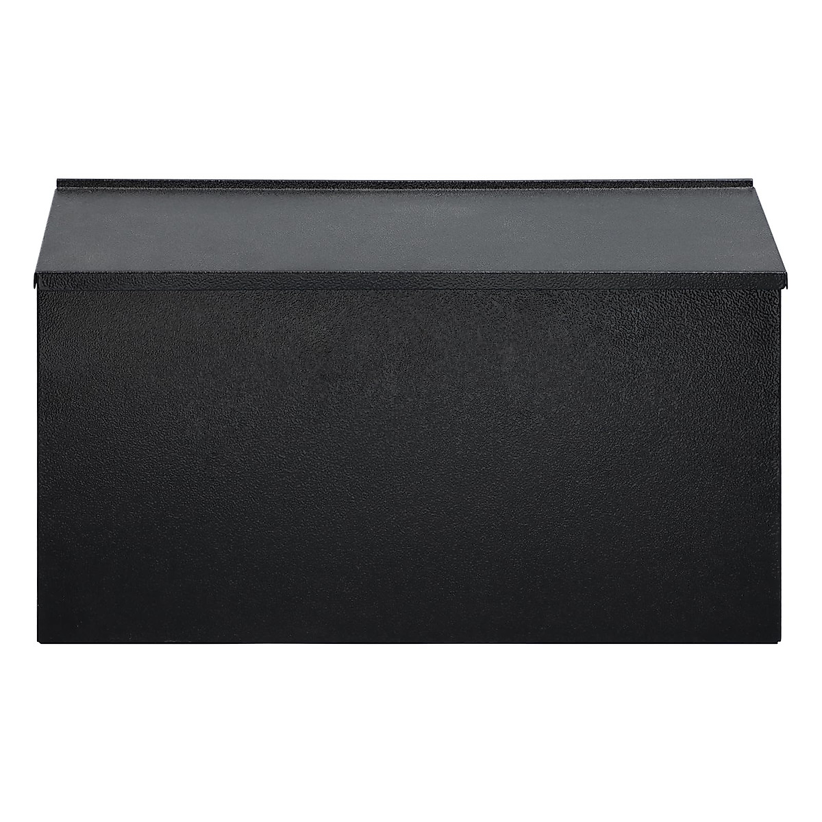 Dalmbox Wall-Mount Mailbox Large Mailbox for Post Rust-Proof Galvanized Steel Box for Outside or Townhouse Horizontal Style, Black, 15.7” x 4.3” x 9.4”