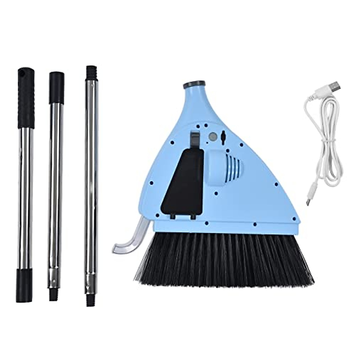 2 in 1 Sweeper, ABS Vacuum Broom, Strong Suction Effective Cleaning Floor Dust, Labor Saving Quiet Operation, USB Cordless Sweeper for Cleaning Bedroom, Living Room