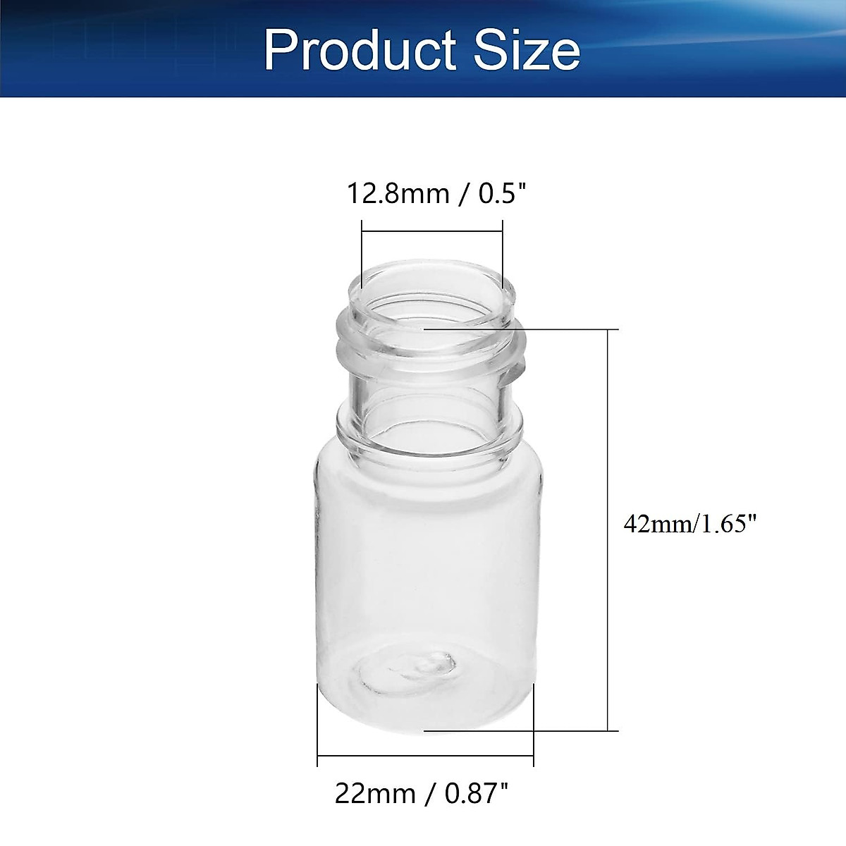 Bettomshin 10Pcs 5ml PE Plastic(Food Grade) Bottles with Caps, Lab Wide Mouth Small Plastic Water Bottles Reagent Bottle, Liquid/Solid Sample Seal Storage Container Transparent