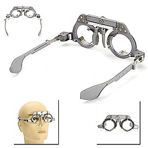 CGOLDENWALL Adjustable Trial Frame Optical Trial Lens Frame PD 54-70mm Pure Titanium Optical Titanium Optic Trial Eye Optometry Lens Frame Test Optician TF-BT