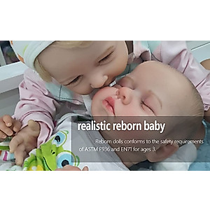 OCSDOLL Realistic Newborn Baby Doll Girl 20inch Reborn Baby Dolls Sleeping Real Painted Blood Vessels Visible Veins on Skin, Weighted Baby Dolls Closed Eyes