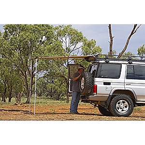 ARB 814301 Retractable Awning 1250 x 2100 mm 4x4 Accessories, self-Standing Retractable awnings fit onto The Side of Most roof Racks and roof Bars