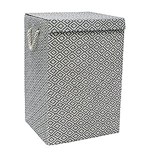 JVL Argyle Rectangular Foldable Paper Lidded Storage