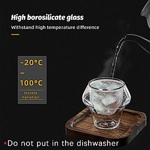 MHW-3BOMBER Espresso Cups Double Wall Glass Coffee Mugs Set of 2 Shot Glass Insulated Coffee Tea Mug Home Barista Coffee Accessories G5058