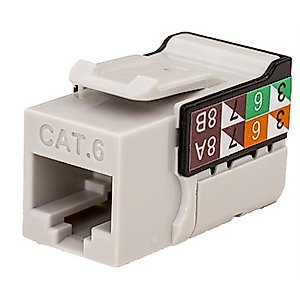 CAT6 RJ45 Keystone Jack, V-Max Series - Gray Color - (50 pack)