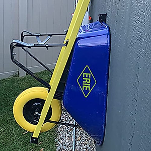 Wheelbarrow Holder,Wheelbarrow Hanger Holder for Garage Wall,Wheelbarrow Storage Bracket,for Fits Most Wheelbarrow,Folding Chair,Black