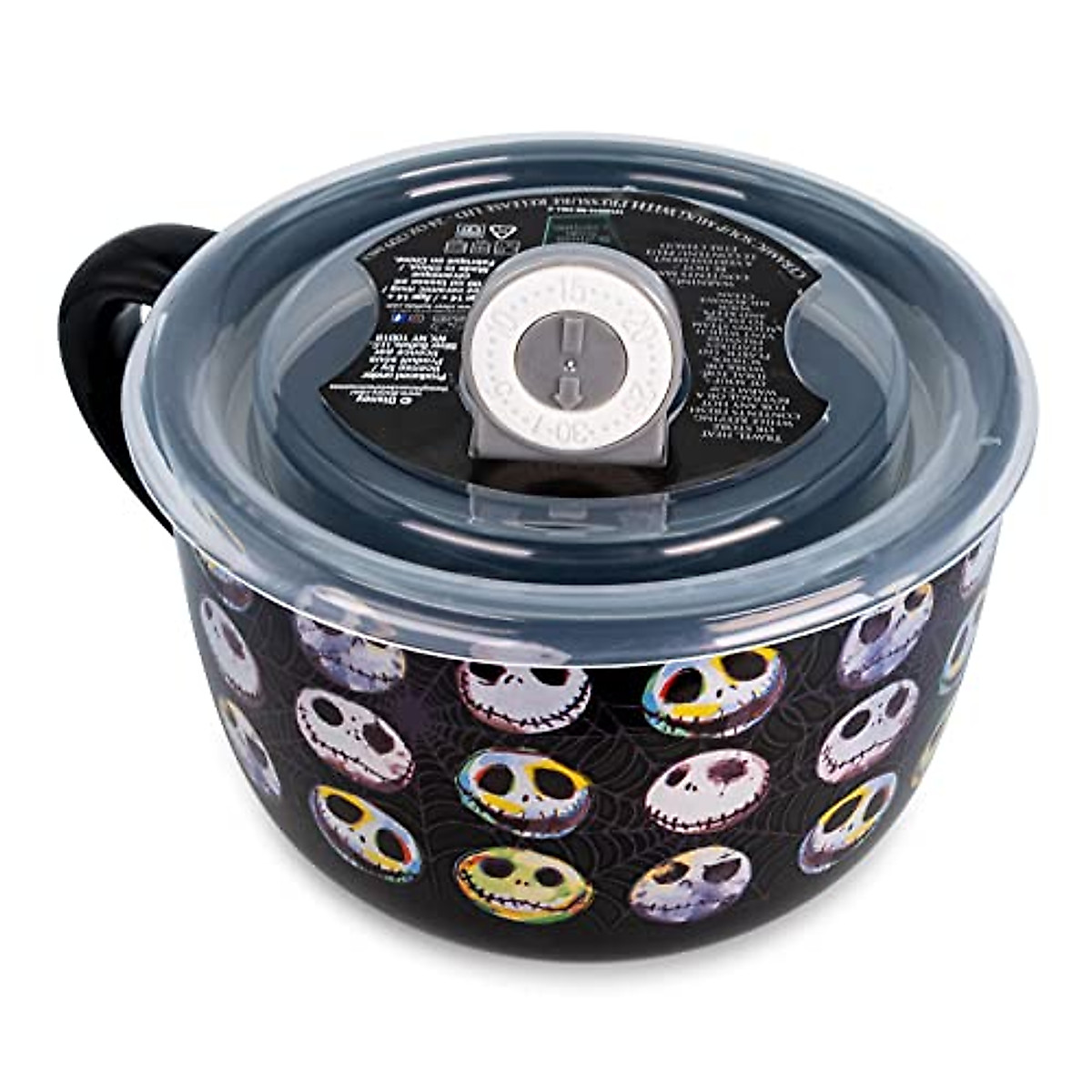 Disney The Nightmare Before Christmas Jack Expressions Ceramic Soup Mug With Vented Lid | Bowl Container For Ice Cream, Cereal | Large Coffee Mugs and Cups, Home & Kitchen Essentials | Holds 20 Ounces