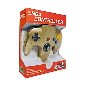 Old Skool Classic Wired Controller Joystick for Nintendo 64 N64 Game System - Gold