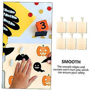 KJHBV 6pcs Home Accessories Decor Wooden Decor in Bulk Craft Wood Chopping Board Set Small Chopping Board Wood Chips Cutting Board Decorate Small Cheese Dining Table Wood