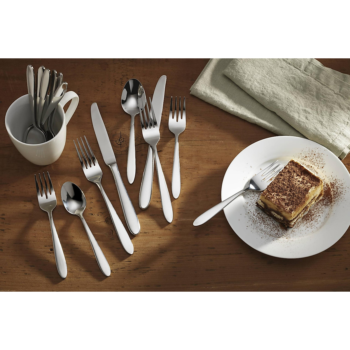 Oneida Mooncrest 20-Piece Flatware Set, Service for 4, Silver