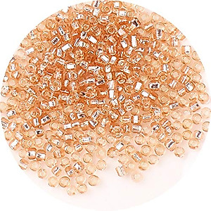 NHBT YU 3mm 260pcs Square Hole Bead Czech Glass Beads Seed Spacer Beads for Jewelry Making Handmade DIY Finding Crafts Accessories T87 (Color : AB Champagne, Size : 3mm 260pcs)