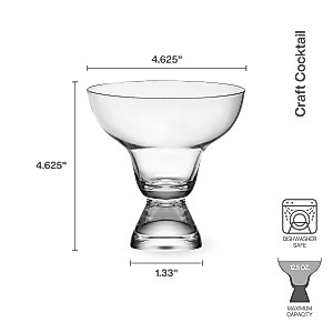 Mikasa Craft Cocktail, Stemless Margarita, Clear