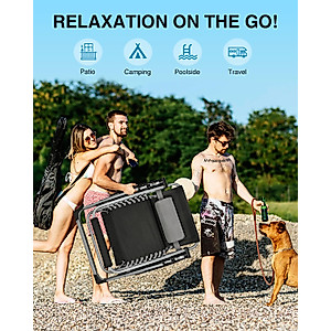 ZENPETIO Zero Gravity Lounge Chair, Outdoor Recliner Chair w/Detachable Cushion Cup Holder and Pillow, Portable Folding Anti Gravity Reclining Chair for Outdoor Camping Patio Lawn Pool, Gray