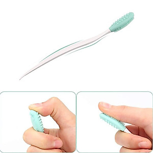 4 Pieces Exfoliating Lip Brushes, Double-Sided Lip Scrub Silicone Brush, Lip Brush Tool, Lip Scrubber Brush for Smooth and Fuller Looking Lips