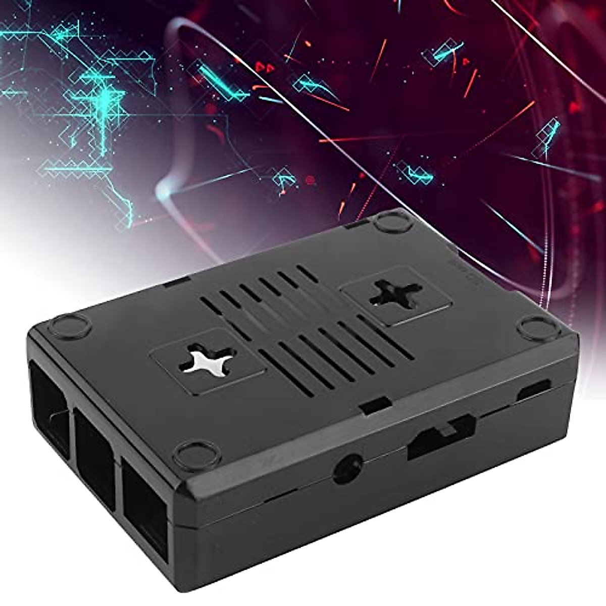 SALUTUY Protective Case for Raspberry Pi, Long Service Life Protective Shell for Raspberry Pi Four Colors Reasonable for Raspberry Pi 3B/3B+(Black)