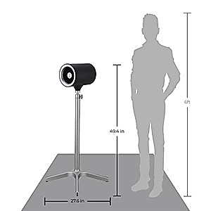 Everdure 49.4 Inch Indoor/Outdoor Pedestal Fan, 6 Speed Settings, Targeted Airflow Control, Oscillating Fan, Remote Control Included, Perfect Cooling Fan for Bedroom, Living Room, Home Office, Black