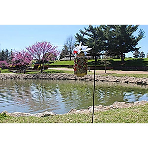 Ashman Black Shepherd Hook 48 Inch (2 Pack), 10MM Thick, Super Strong, Rust Resistant Steel Hook Ideal for Use at Weddings, Hanging Plant Baskets, Solar Lights, Lanterns, Bird Feeders.