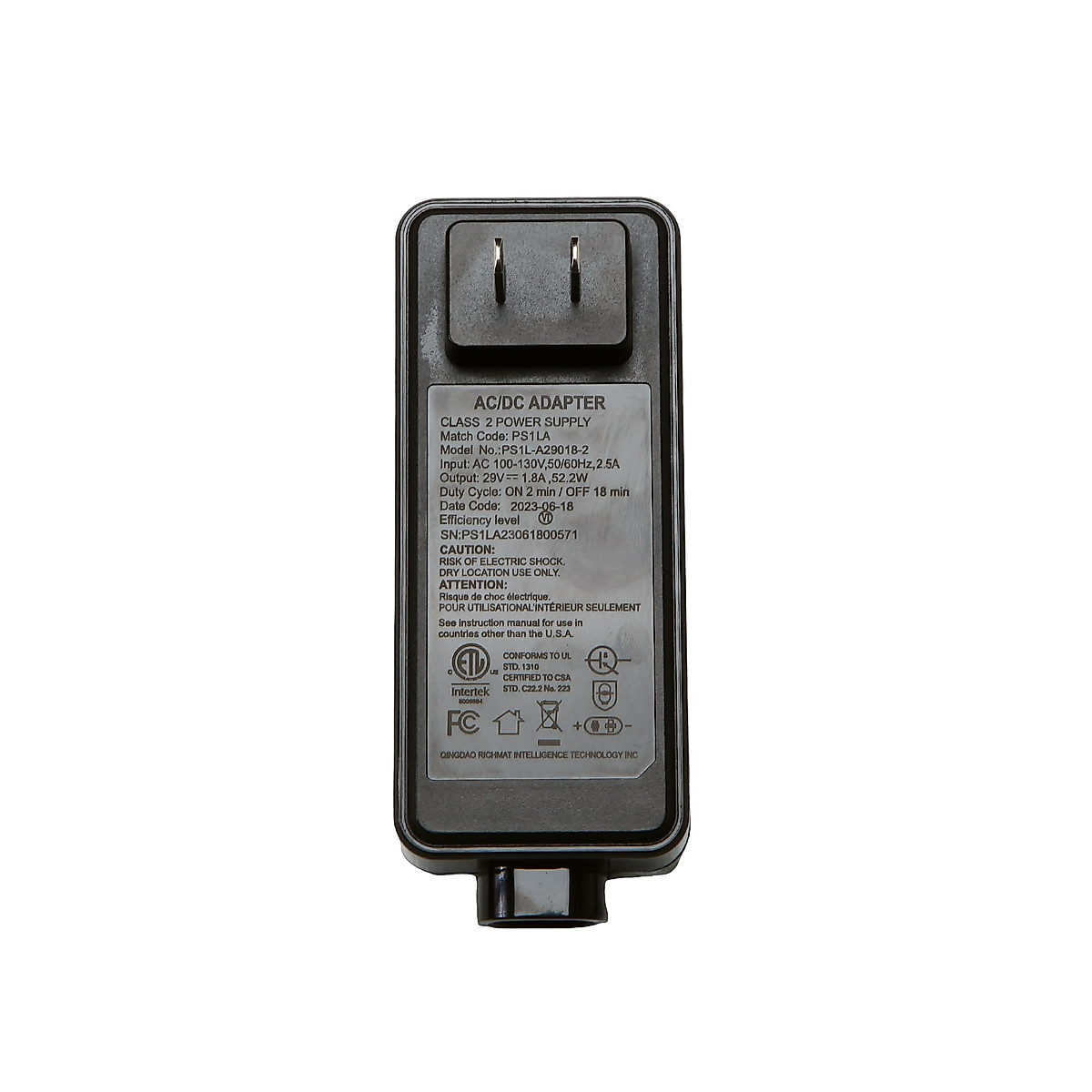 Adjustable Bed Richmat Class 2 Power Supply Adapter Model PS1L-A29018-2 Replacement