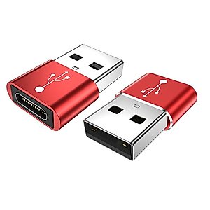 BoxWave Adapter Compatible with Chuwi Hi10 Air - USB-A to C PortChanger (5-Pack), USB Type-C OTG USB-A Convert Charging Data for Chuwi Hi10 Air - Metallic Silver