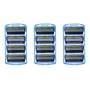 Pacific Shaving Company Premium 6-Blade Razor Refills - Precision Trimmer with Lubrication Strip, for Pacific Shaving Company Razors Only - No Handle (12 Refills)