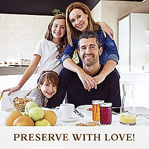 Mason Jars with Lids 8 oz - 12 pcs Regular Mouth Canning Jars - Regular Lids and Bands - Clear Jars for Honey, Jam, Jelly, Wedding & Shower Favors, Baby Food - Microwave Freezer Dishwasher Safe Glass