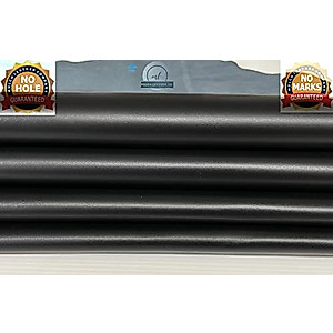 Black Whole Nappa Soft Premium Quality Sheepskin Genuine Leather Hide- NO Holes & Cuts (Black, Full Hide(7-9 sq. ft))