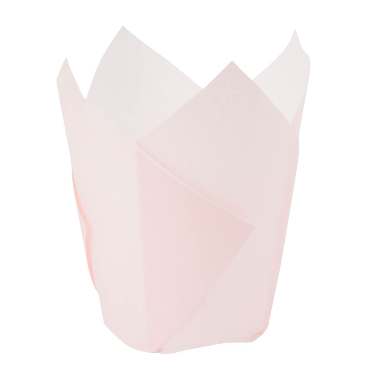 100 Pack Tulip Pink Cupcake Liners, Medium Baking Cups, and Muffin Wrappers, Perfect for Birthday Parties, Weddings, Baby Showers, Bakeries, Catering, Restaurants