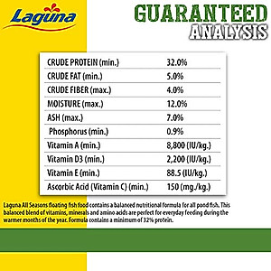 Laguna All Season Goldfish & Koi Floating Food, 17 oz