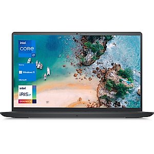 Dell Inspiron 3520 15.6" FHD Laptop, Intel Core i7-1255U Processor, 64GB RAM, 1TB SSD, Webcam, HDMI, SD-Card Slot, Wi-Fi 6, Windows 11 Home, Black