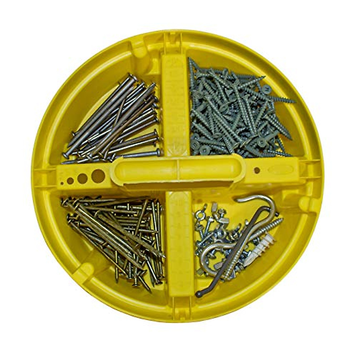 Bucket Boss - Bucket Stacker Small Parts Organizer, Bucket Organization (15051), Yellow & 08010 Bucket Grip, Black