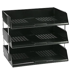 Q Connect Wide Entry Letter Tray - Black