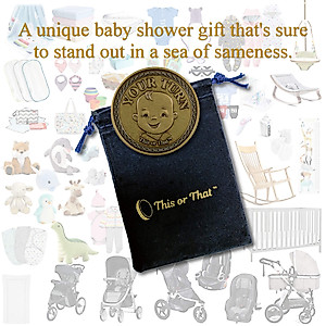 This or That Original Diaper Changing Decision Making Coin | Flip The Coin to See Who Changes Diaper – Unique for Expecting Parents or Fun Way to Celebrate Parenthood