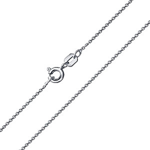 Bling Jewelry Classic Fine Thin 1 MM Strong Rolo Link Cable Chain Necklace for Women Men .925 Sterling Silver 18 Inch