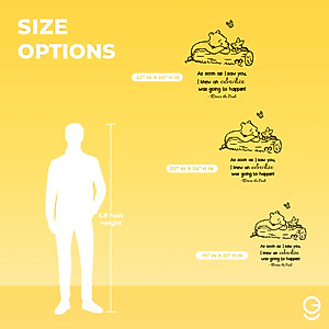 Winnie Pooh - As Soon As I Saw You Quote Baby Room Wall Decal- Decal for Baby's Room- Quote Mural Decal (Wide 22" x 26" Height)