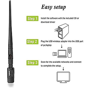 OURLINK 1200Mbps Mini 802.11ac Dual Band 2.4G/5G Wireless Network Adapter USB Wi-Fi Dongle Adapter with 5dBi Antenna Support Win Vista,Win 7,Win 8.1, Win 10,Mac OS X 10.9-10.15