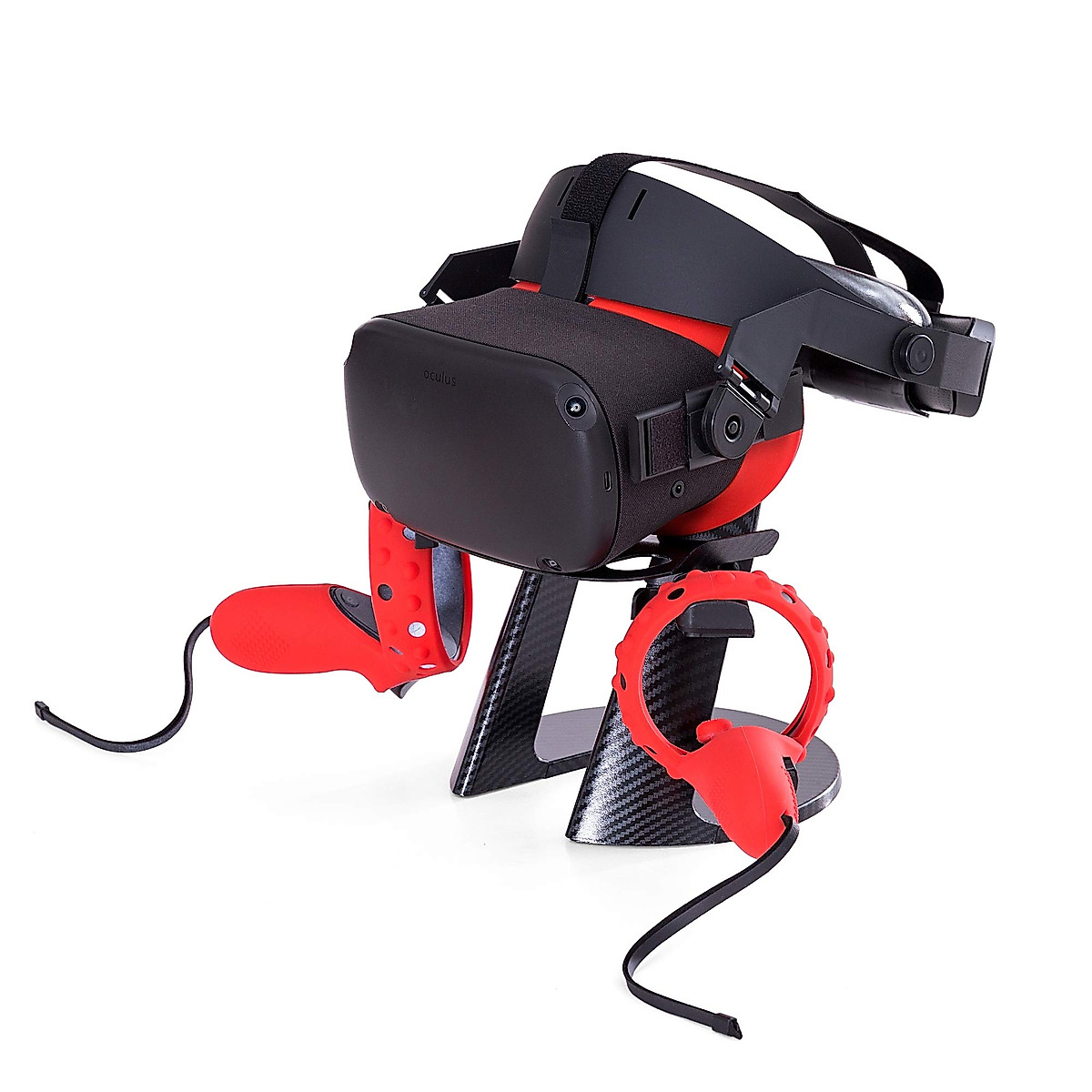 IOVROIGO VR Stand,Headset Display Holder and Controller Mount Station for Oculus Quest, Rift or Rift S Headset and Touch Controllers
