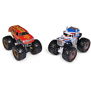Monster Jam, Official Lucas Stabilizer Vs. Jester Die-Cast Monster Trucks, 1:64 Scale, Kids Toys for Boys Ages 3 and up