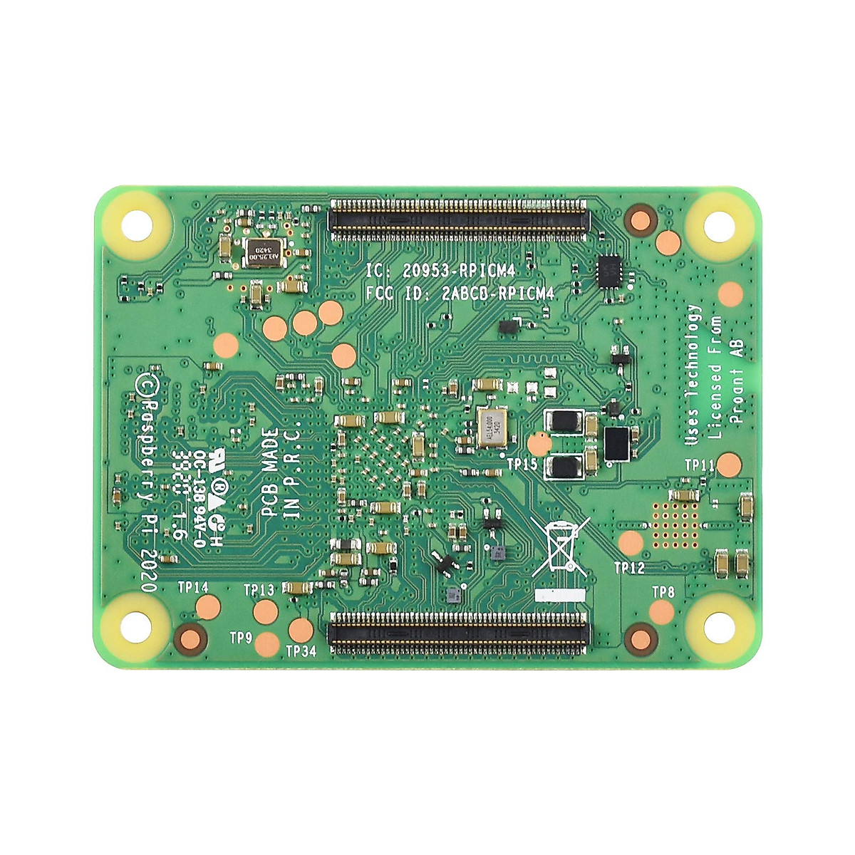 Raspberry Pi Compute Module 4, Options for RAM / EMMC / Wireless, Black, (CM4101016)