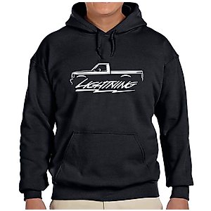 1993-95 Ford SVT Lightning F150 Truck Classic Outline Design Hoodie Sweatshirt large black