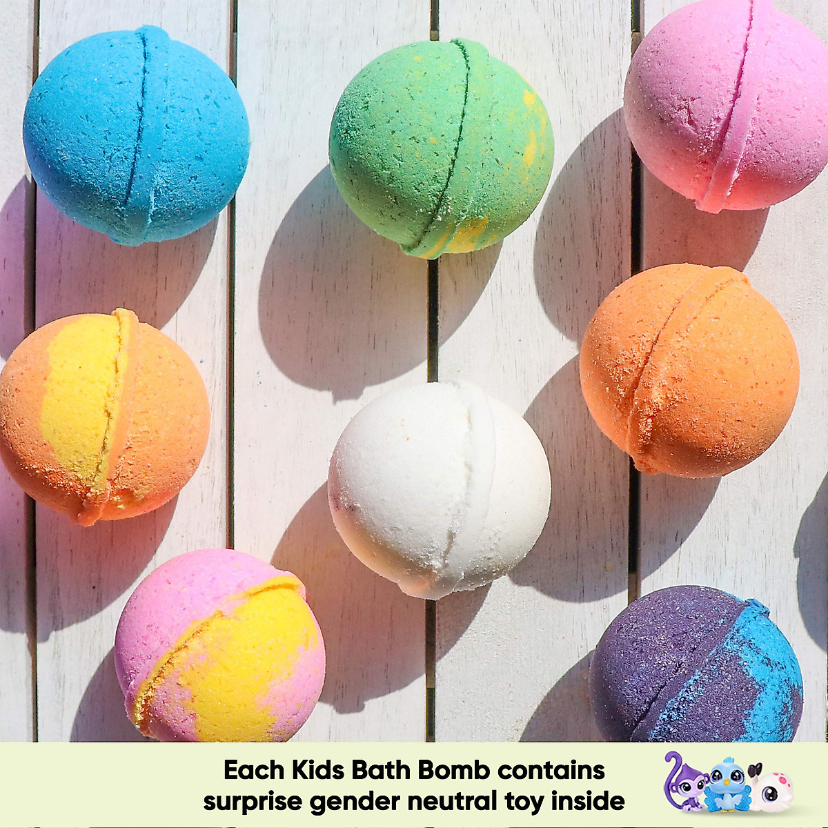 Sky Organics - Kids Bath Bomb Gift Set, Bath Bombs with Surprise Kids Bath Toys Inside - Epsom Salt, Fizz, Fun Colors - Natural, Vegan & Cruelty Free - Kids Skin Care & Self Care - 6 Scents