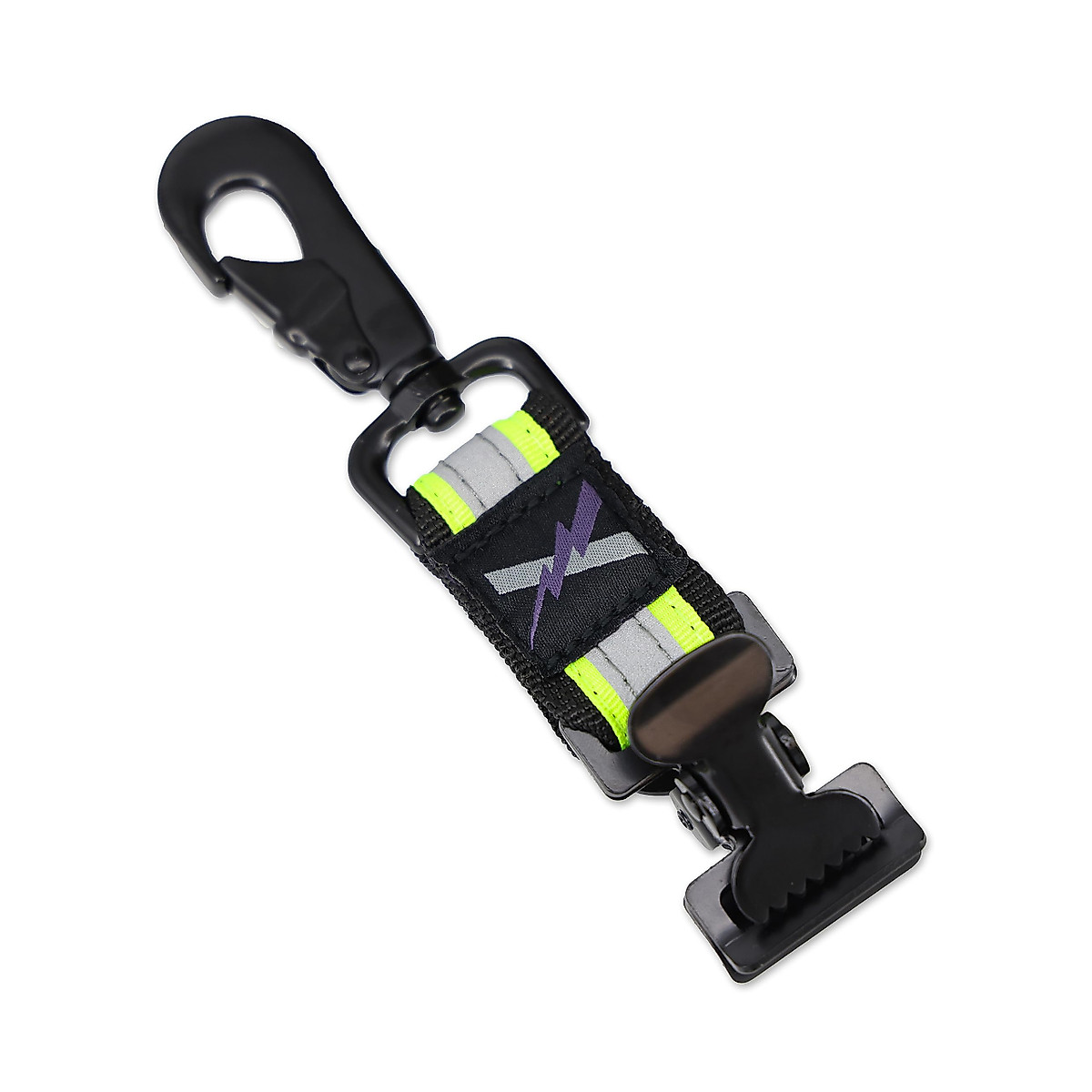 The Original Lightning X Reflective Firefighter Rescue Extrication Work Glove Strap w/Alligator Clip